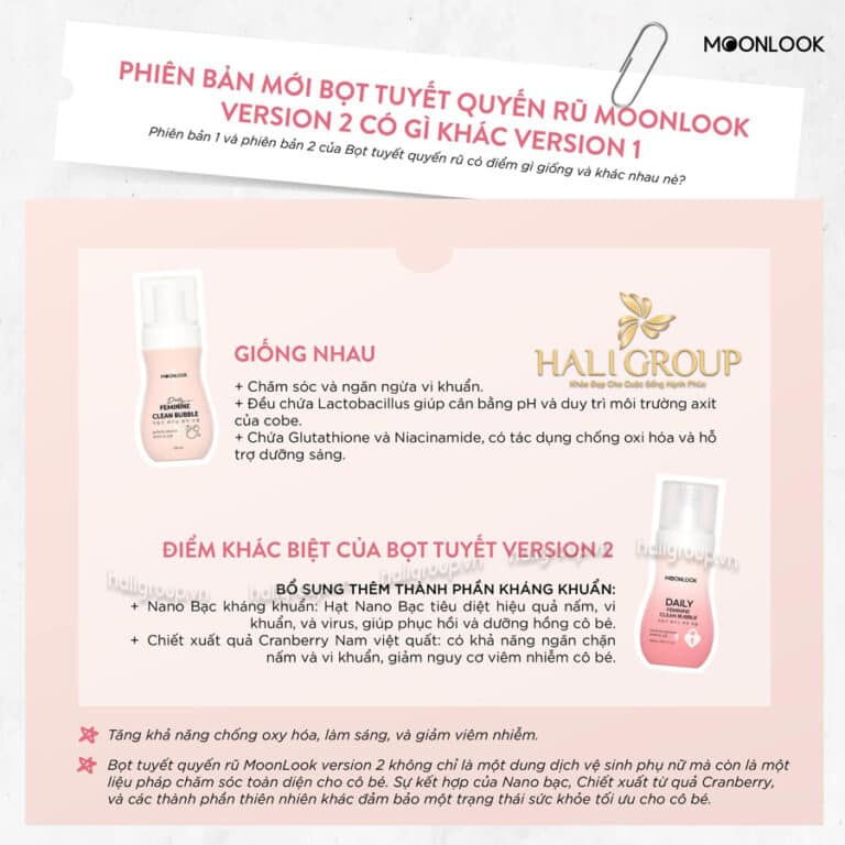 Bọt Tuyết Moonlook - Dung Dịch Vệ Sinh Hàn Quốc [Phiên Bản Mới]