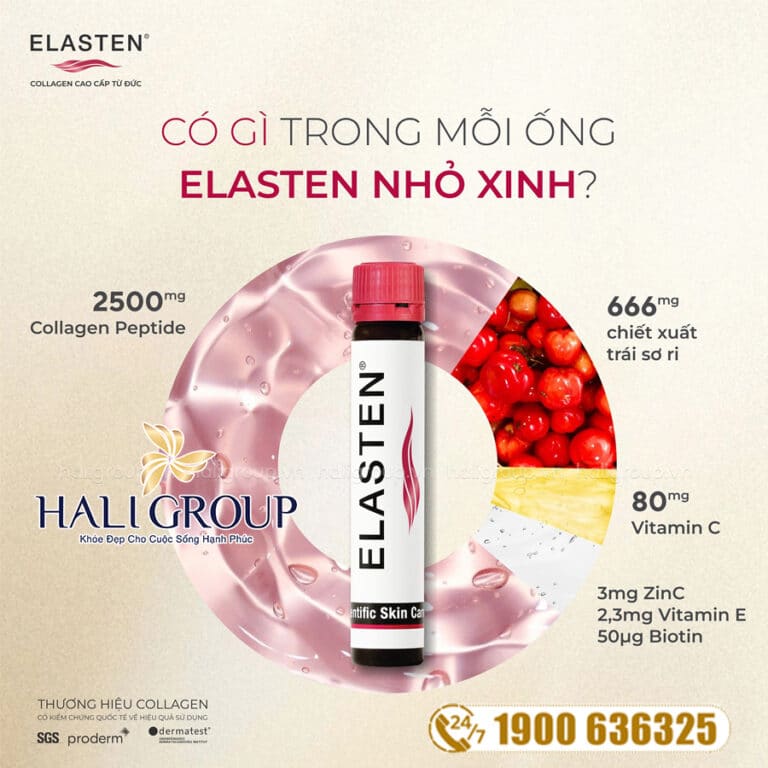 Nước Uống Collagen Elasten (Hộp 28 ống x 25ml)